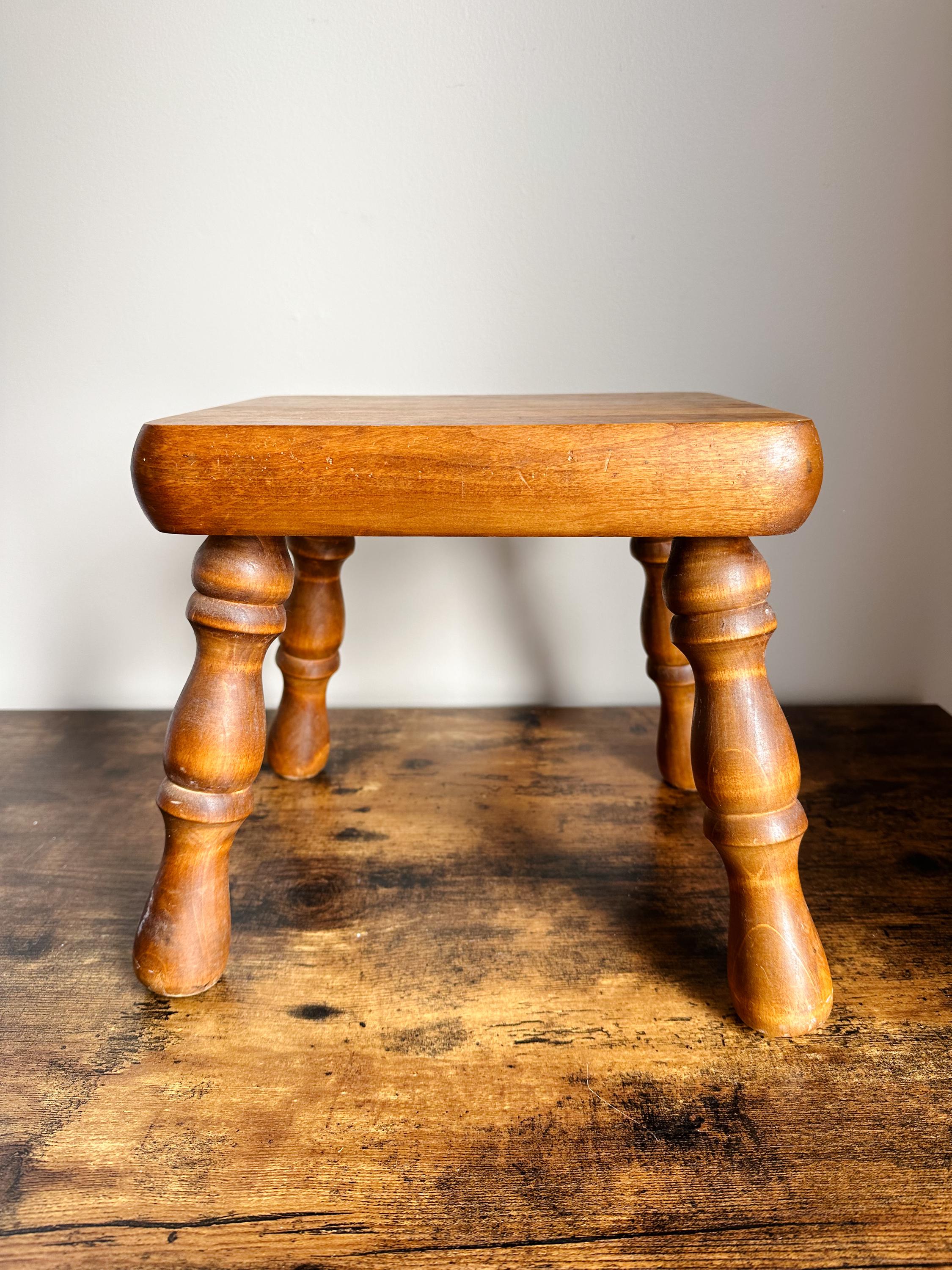 Antique Rustic Solid Wood Milking Stool - Etsy