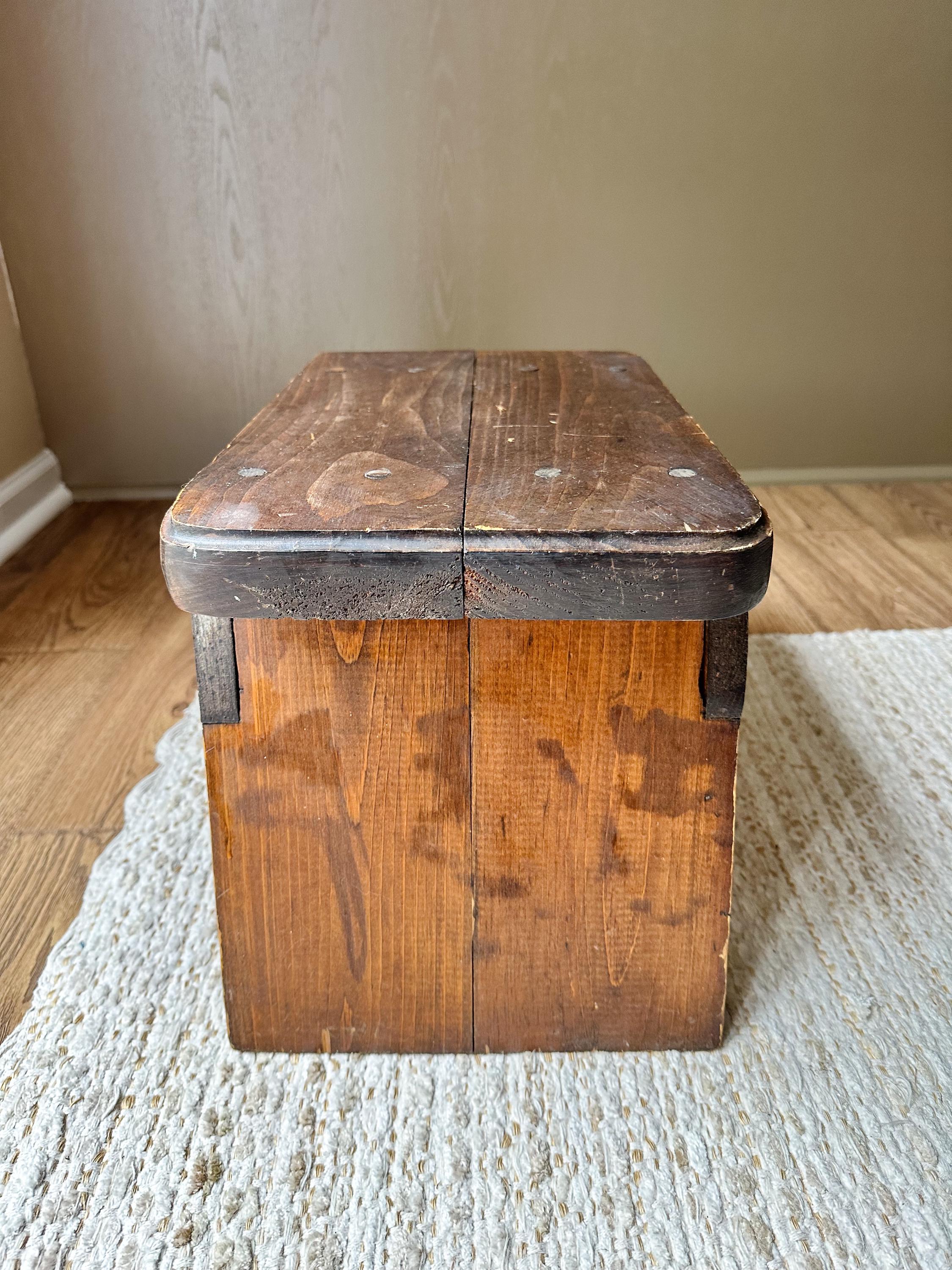 Vintage Rustic Farmhouse Style Wooden Step Stool Foot Stool - Etsy