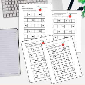 Worksheet for Kid, Number 1-100 Practice Counting Backwards, Worksheet ...