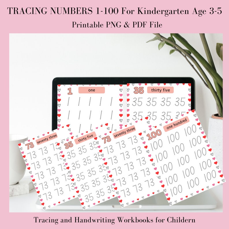 Tracing Number 1-100, Preschool Worksheet, Tracing Number Printable ...