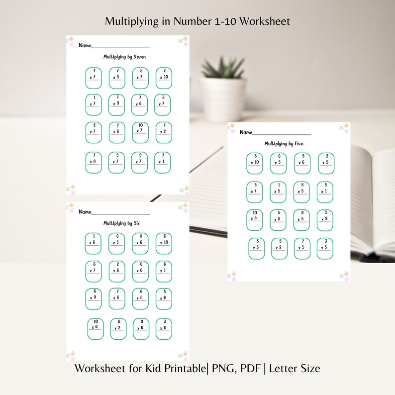 Multiplying in Number 1-10 Worksheet, Printable, Multiplication of ...