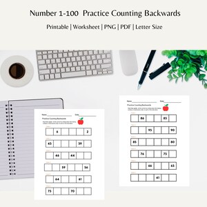 Worksheet for Kid, Number 1-100 Practice Counting Backwards, Worksheet ...