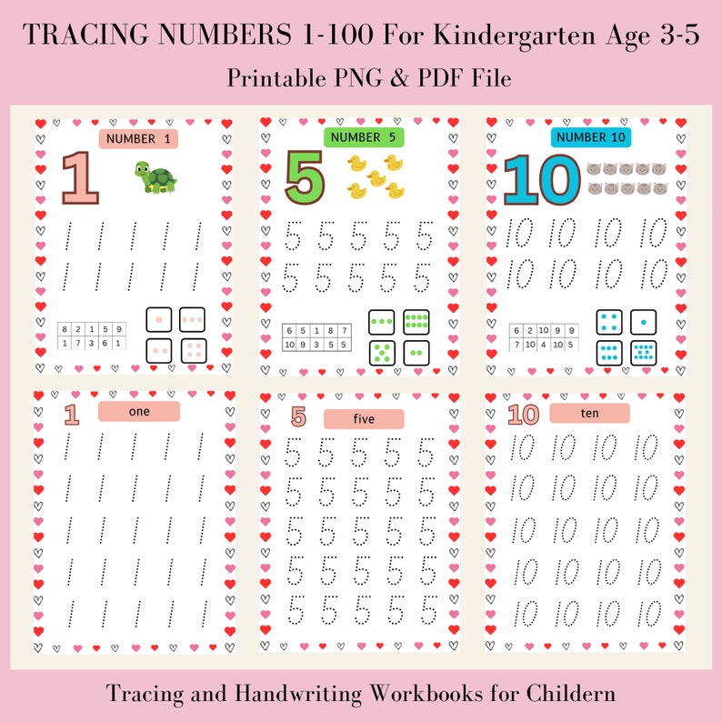 Tracing Number 1-100, Preschool Worksheet, Tracing Number Printable ...