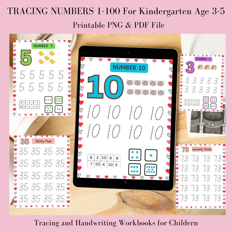 Tracing Number 1-100, Preschool Worksheet, Tracing Number Printable ...