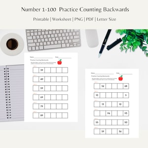 Worksheet for Kid, Number 1-100 Practice Counting Backwards, Worksheet ...