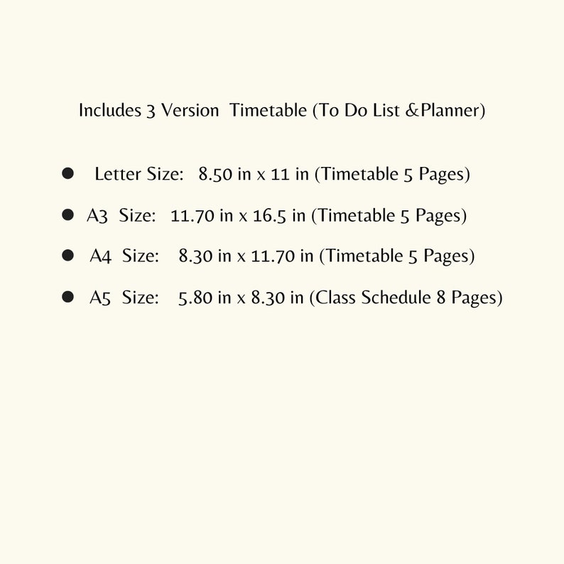 Digital Printable School Supplies Timetable Template and Class Schedule ...