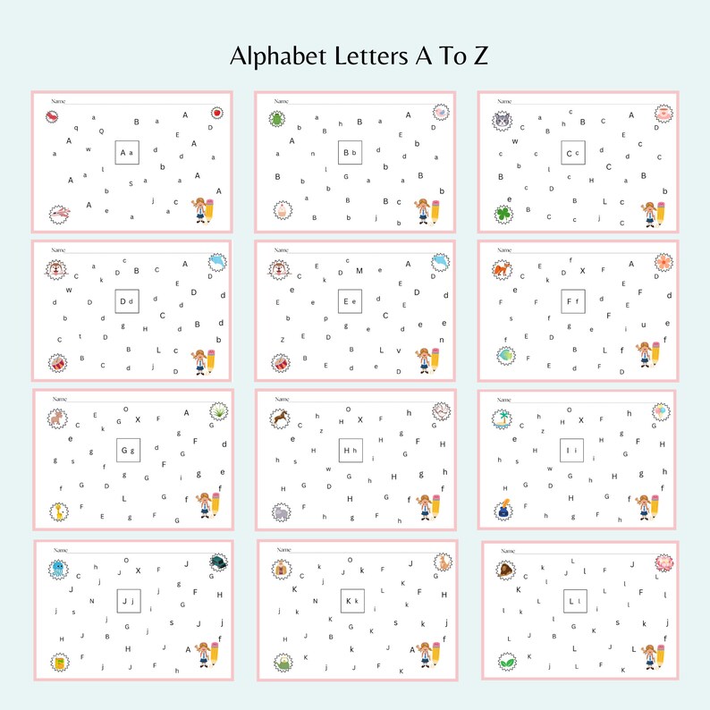 Alphabet Flashcards ,ABC Flashcards , Educational Cards, A-Z Cards ...