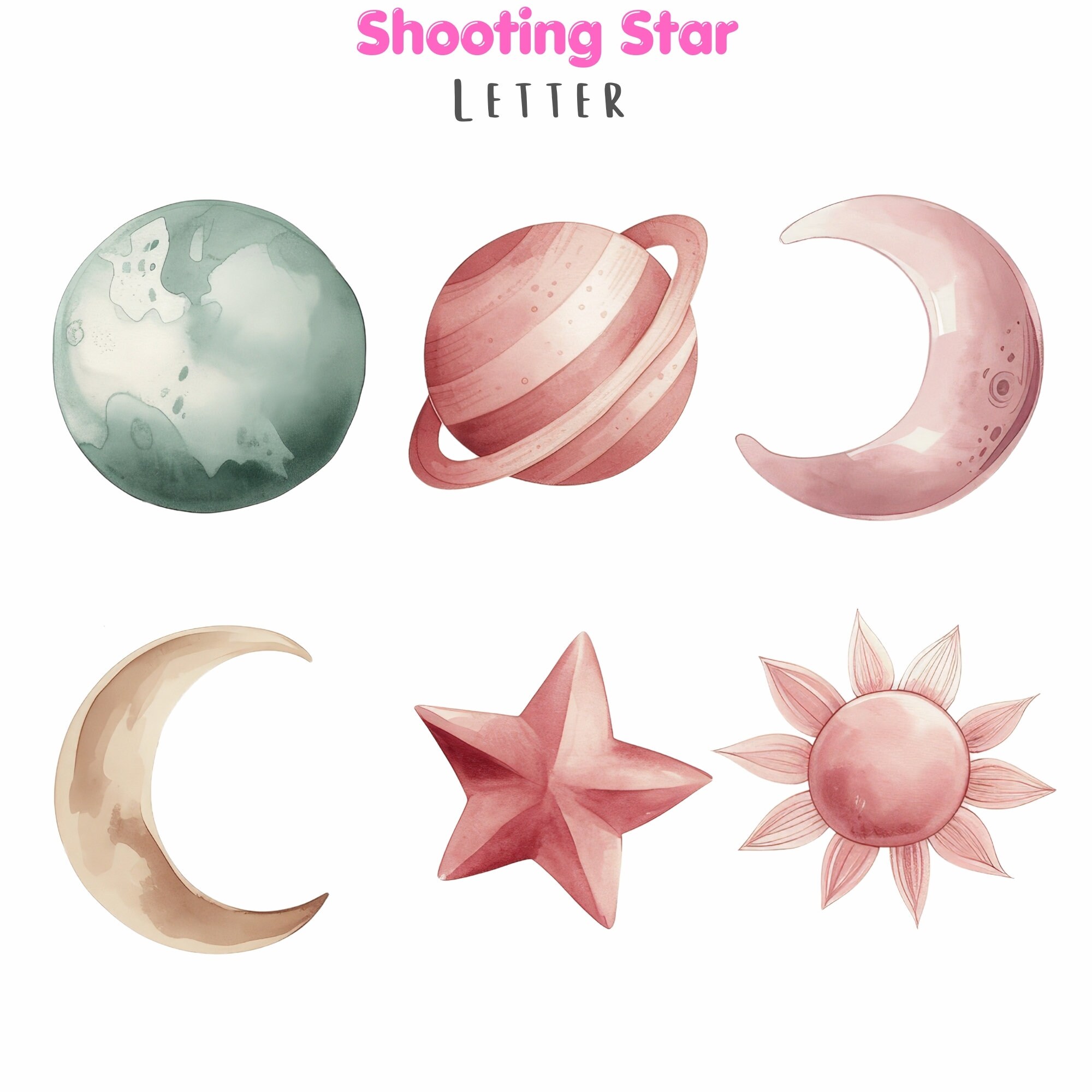 Shooting Star Letter, Alphabet Number Clipart,shooting Star PNG, Outer ...