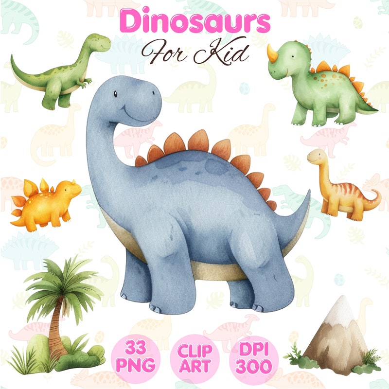 Dinosaur Clip Art - Etsy