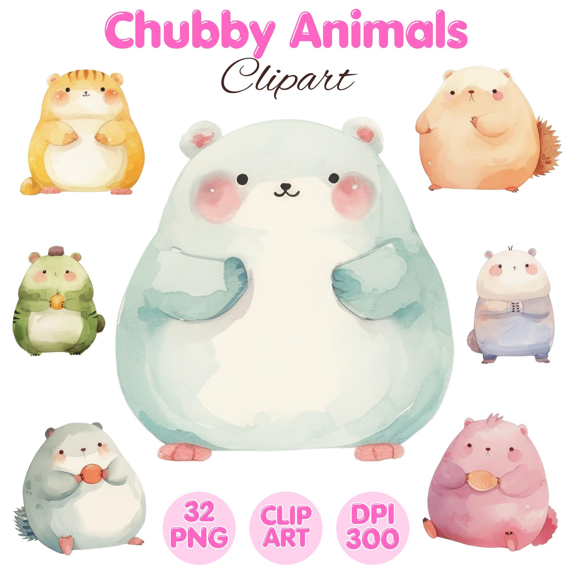 Chubby Animals Clipart , Chubby Clipart, Chubby PNG, Chubby Animals ...
