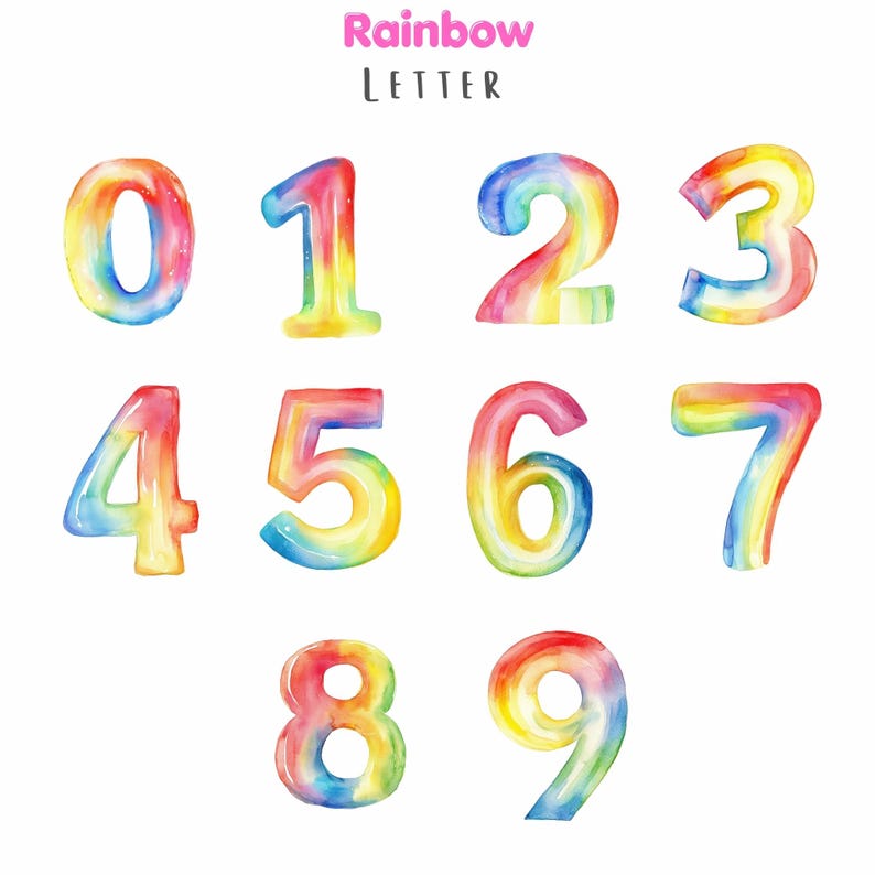 Rainbow Letter , Rainbow Clipart , Rainbow PNG, Rainbow Alphabet ...