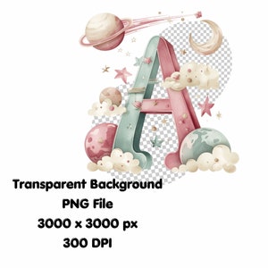 Shooting Star Letter, Alphabet Number Clipart,shooting Star PNG, Outer ...