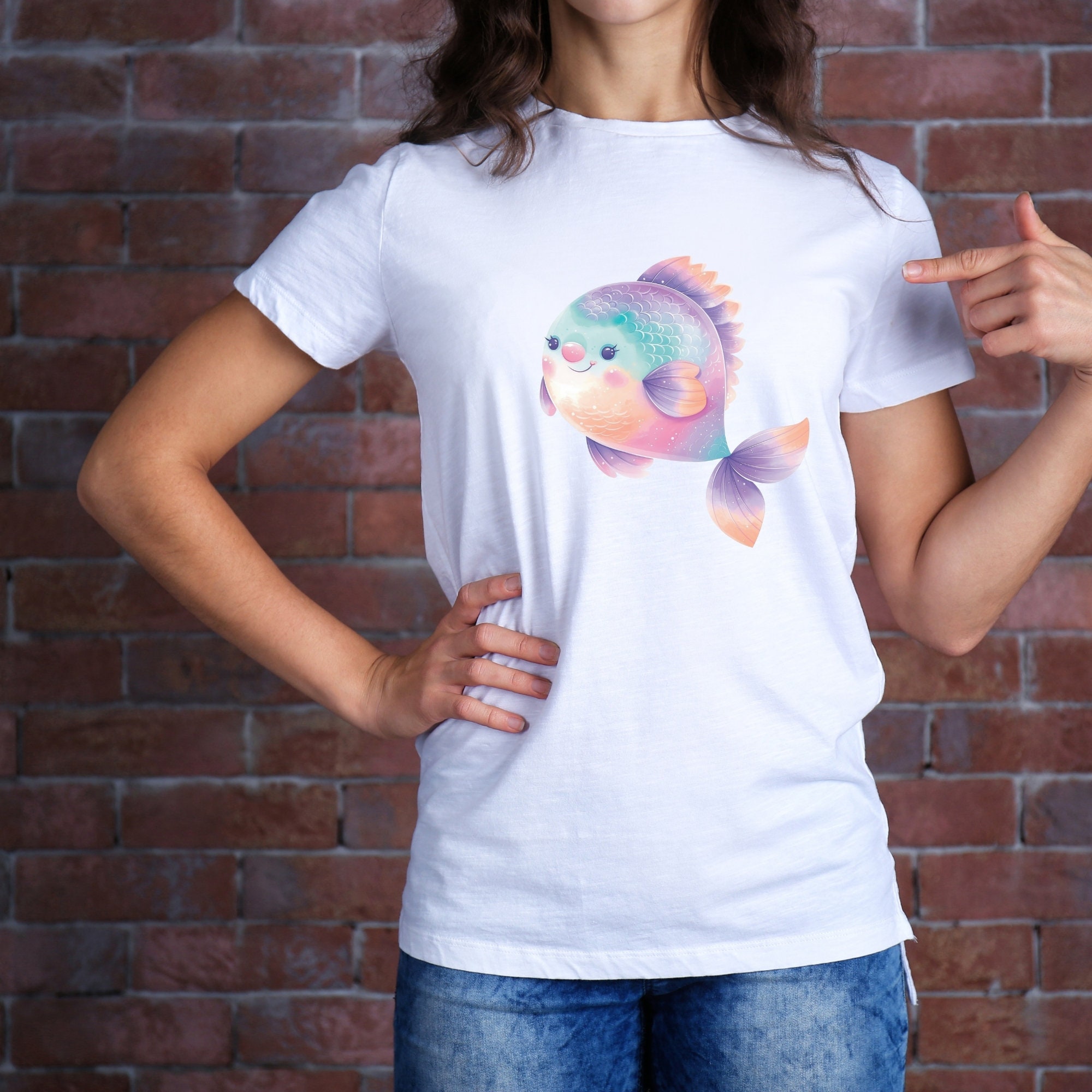 Smiling Fish Clipart, Cute Fish Clipart, Fish PNG, Smiling Fish, Wall ...