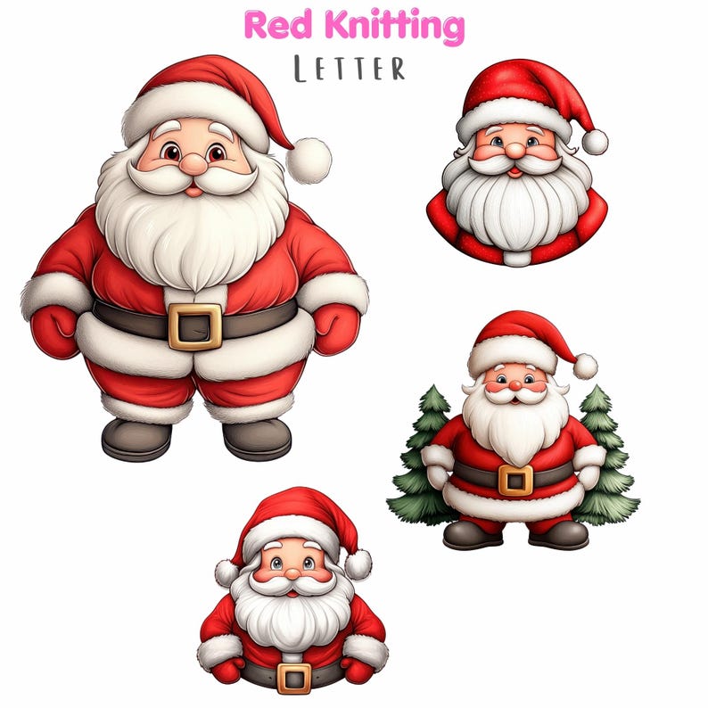 Santa Watercolor Letter , Santa Clipart , Santa PNG, Santa Alphabet ...