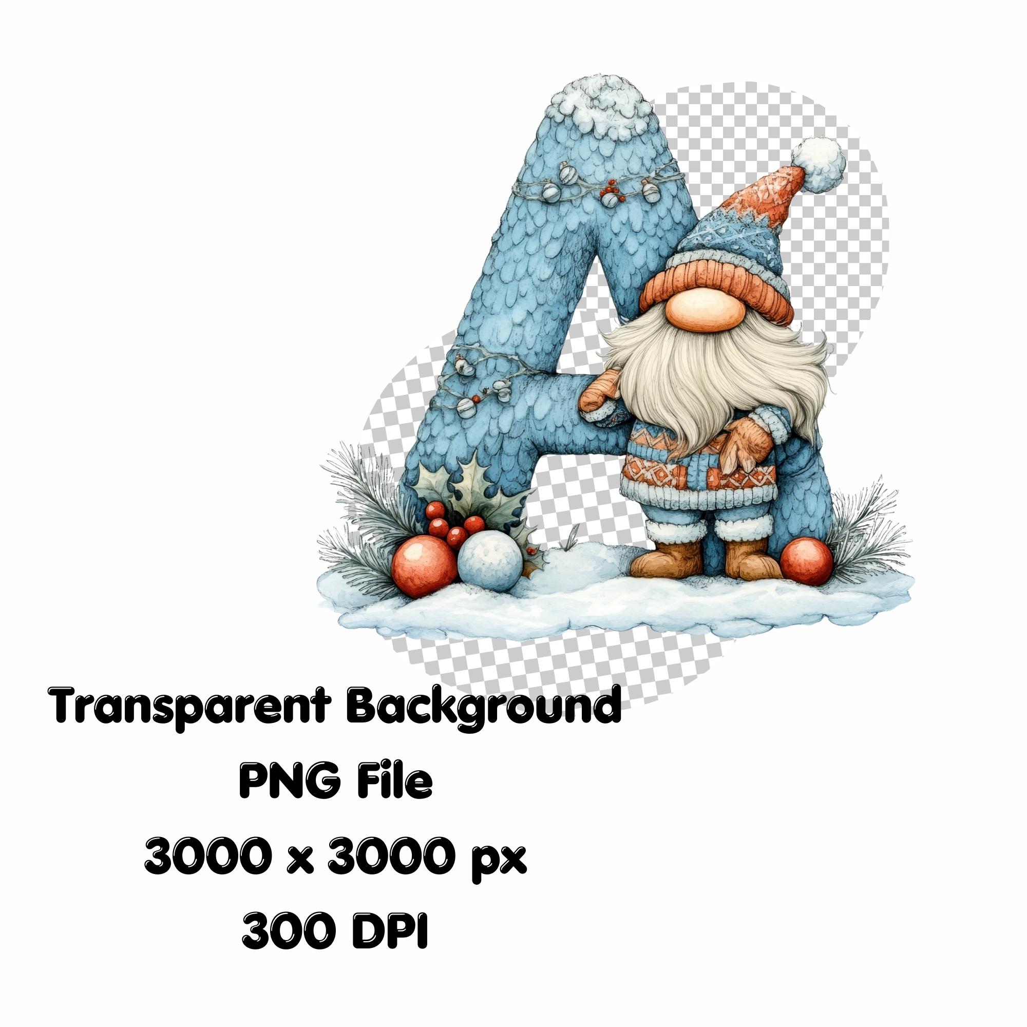 Gnome Christmas Letter , Gnome Clipart , Gnome PNG, Christmas Alphabet ...