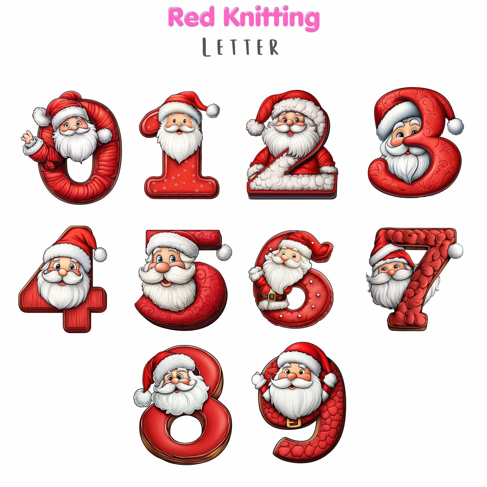 Santa Watercolor Letter , Santa Clipart , Santa PNG, Santa Alphabet ...