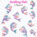 Smiling Fish Clipart, Cute Fish Clipart, Fish PNG, Smiling Fish, Wall ...