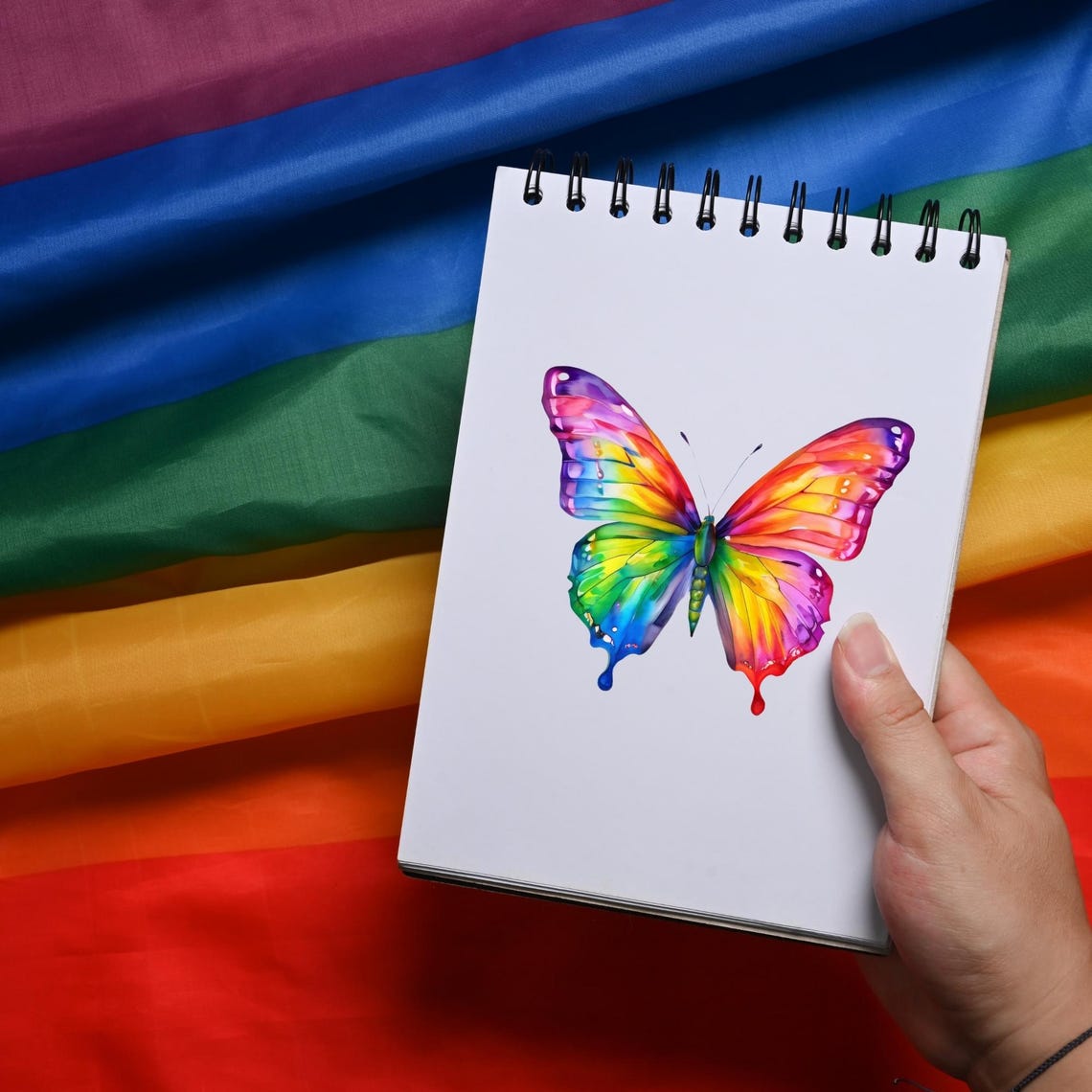 LGBTQ Watercolor Clipart , Pride PNG , LGBTQ Clipart , Rainbow Pride ...