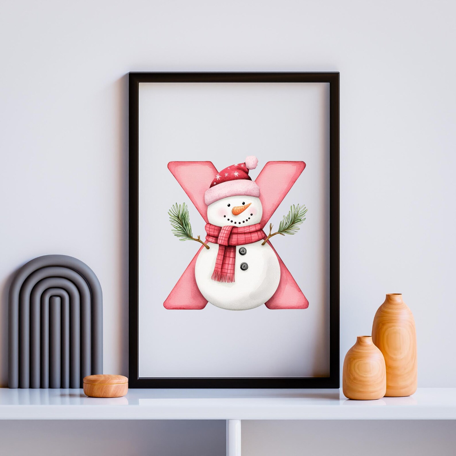Cute Snowman Letter , Cute Snowman Clipart , Snowman PNG, Digital ...