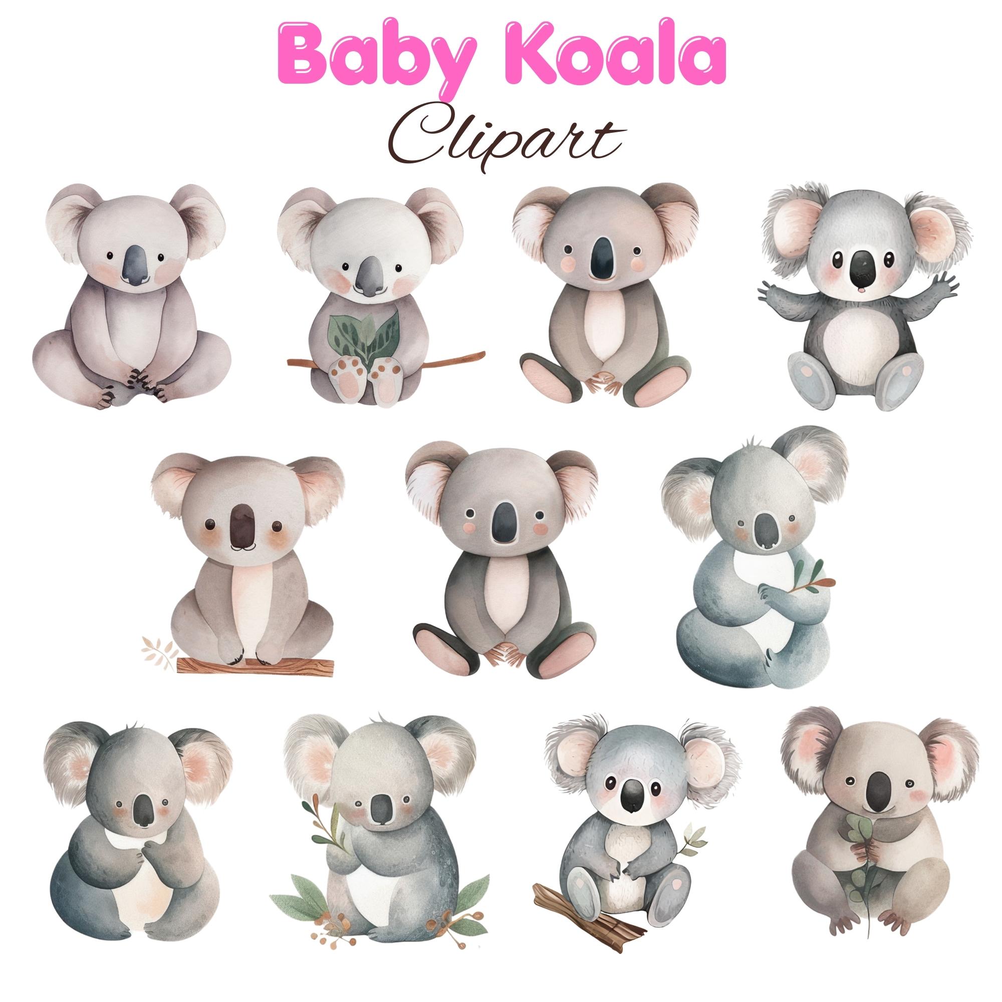 Baby Koala Clipart , Koala Clipart,koala Png,koala Watercolor ,baby ...