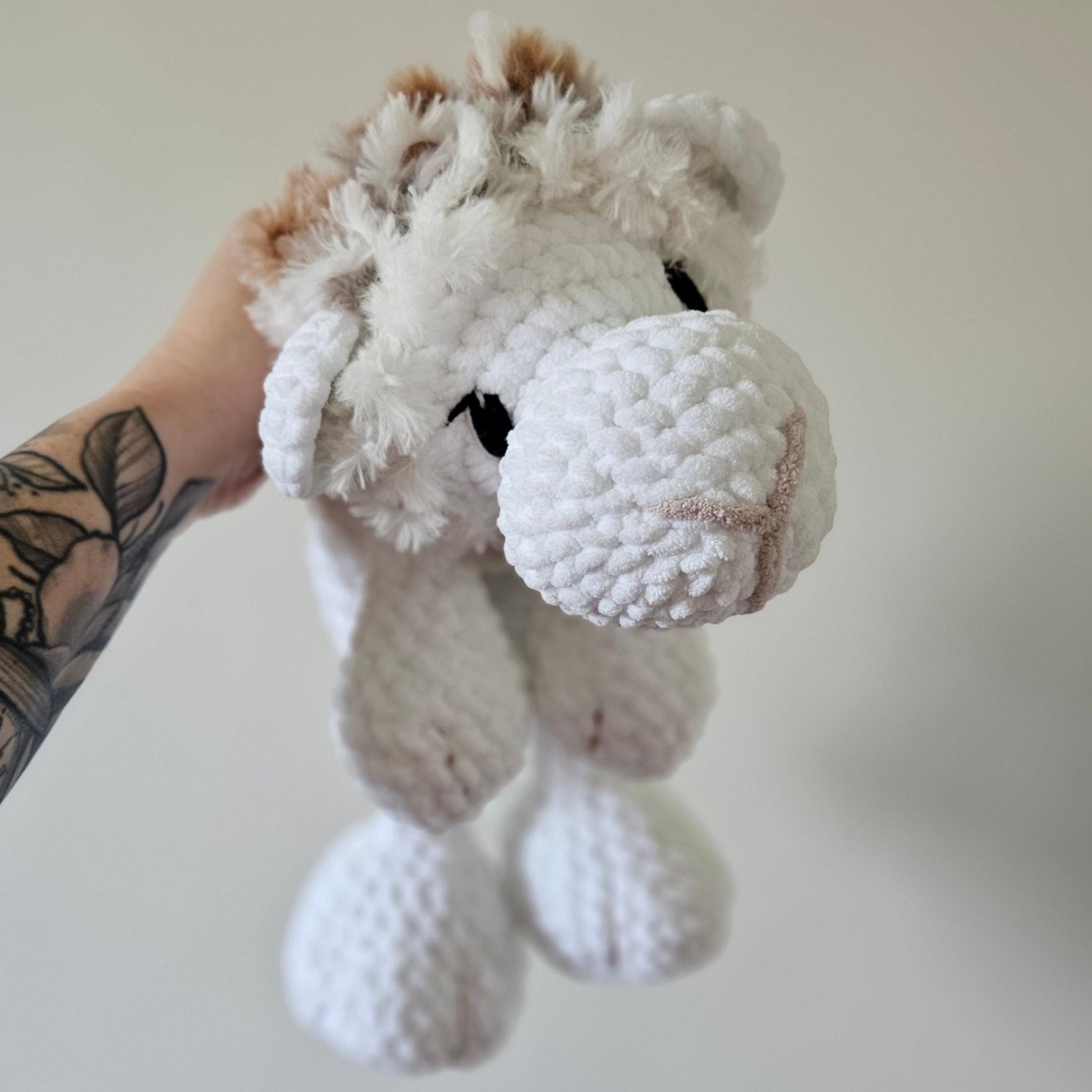 Ready to Ship Handmade Crochet White Lion Snuggle Buddy | King of the ...