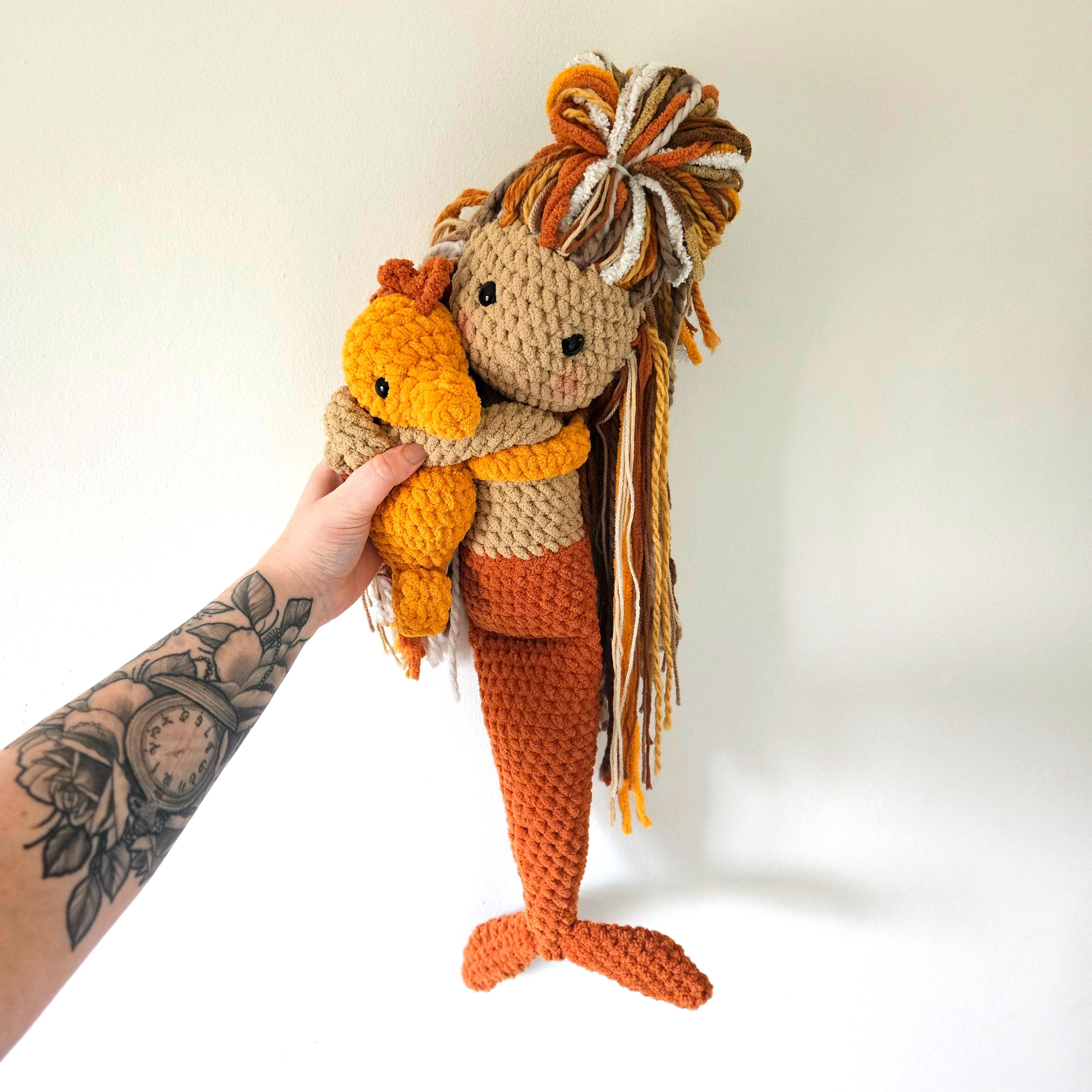 Custom Handmade Crochet Mermaid Plush Snuggle Buddy | Under the Sea ...