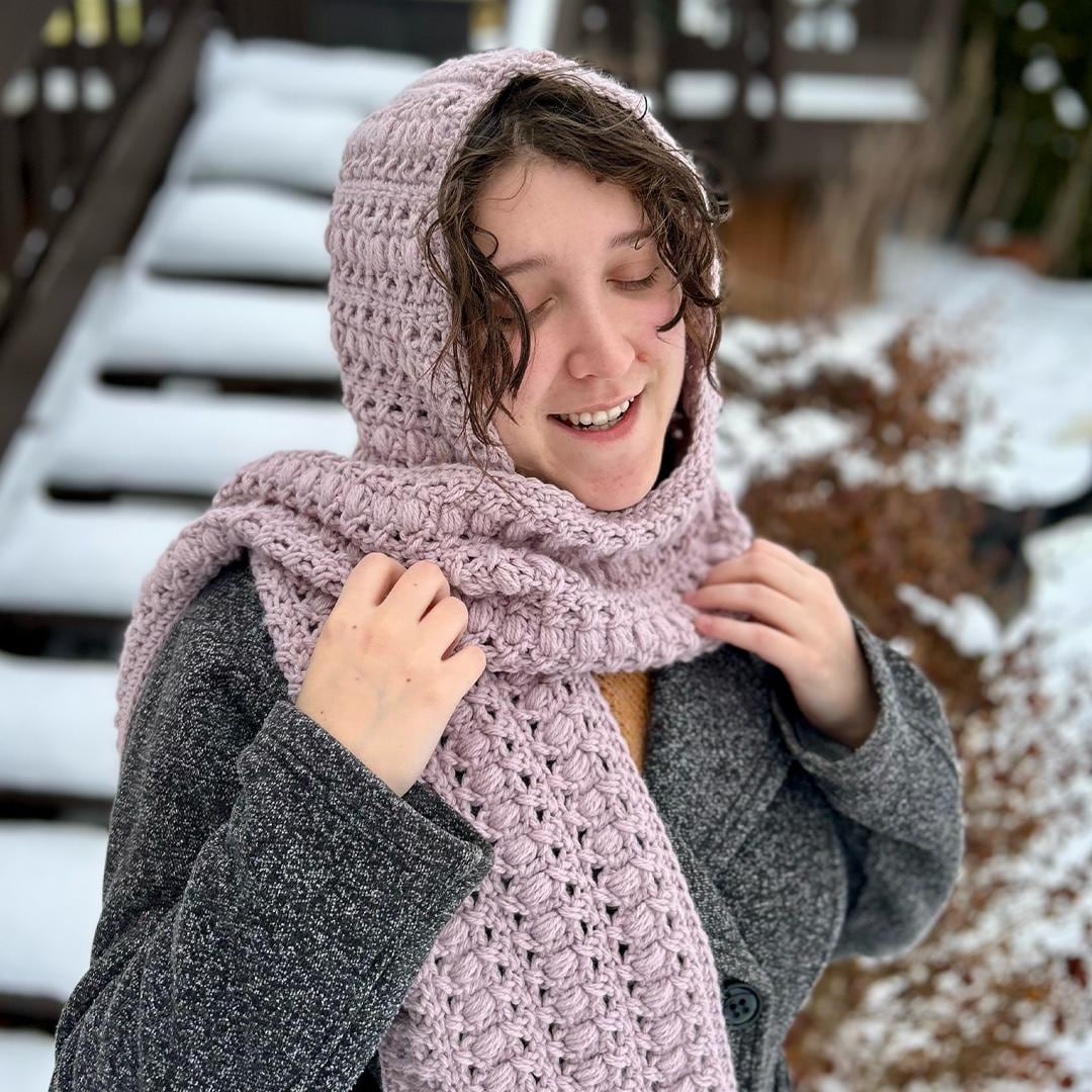 Aurora Scarf | Crochet Hooded Scarf Pattern - Etsy
