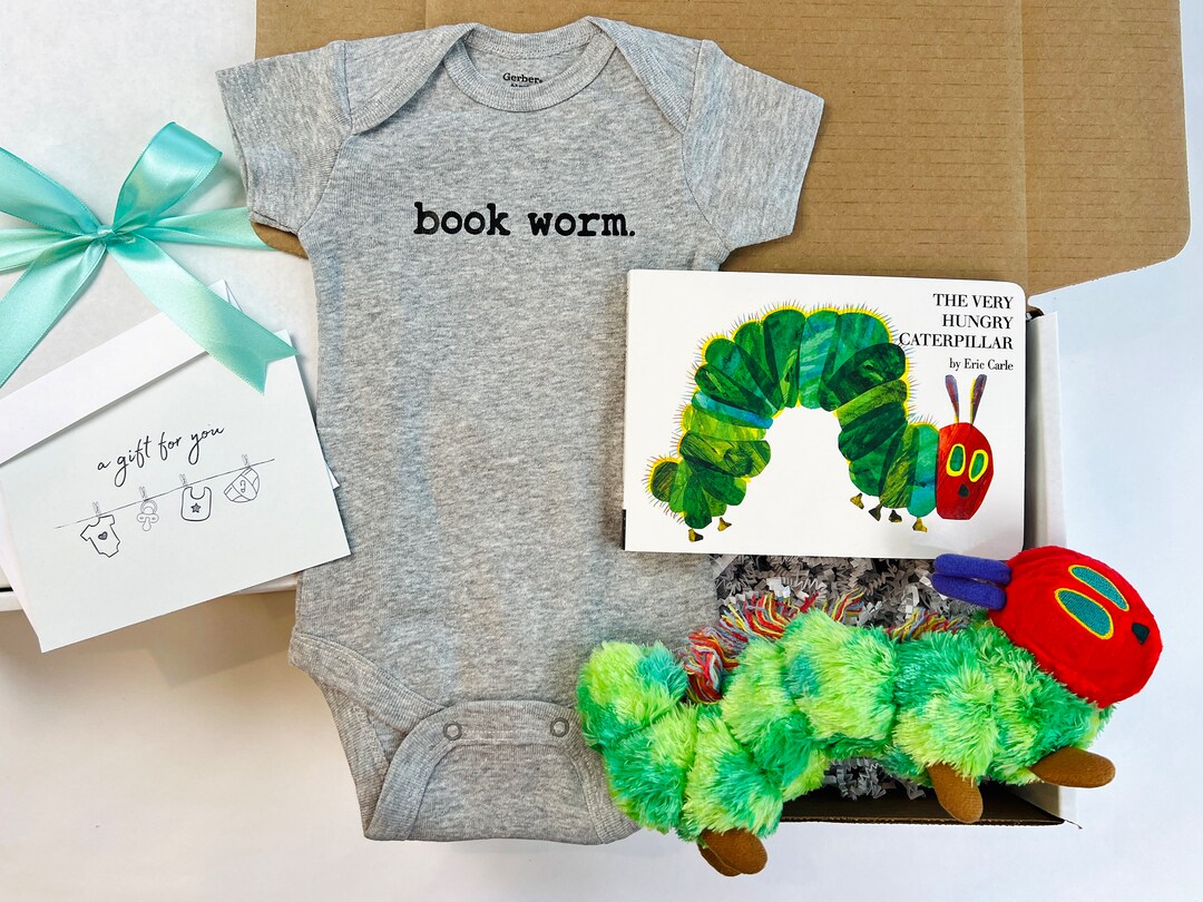 Book Lover Baby Gift Set: Bookworm Onesies®, Hungry Caterpillar Theme ...