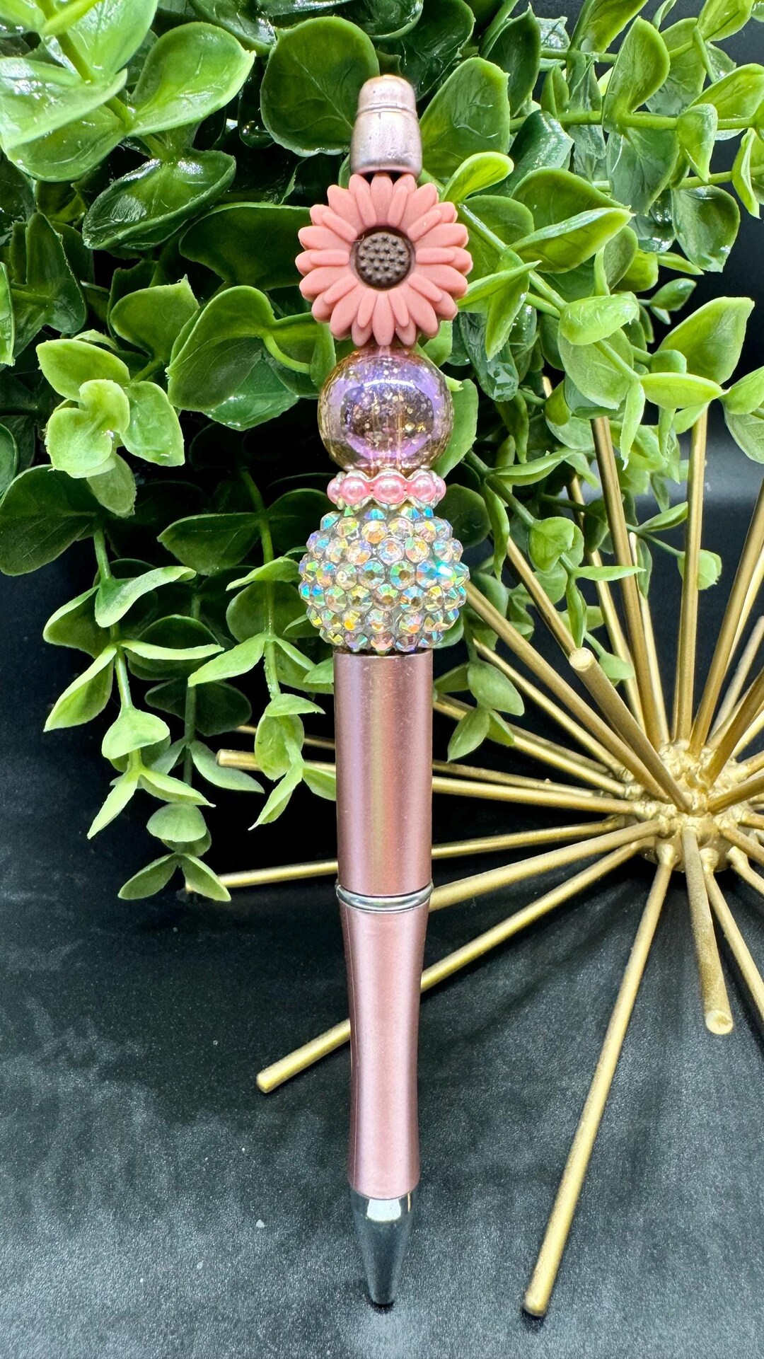 Elegant Daisy - Beaded Pen - Etsy