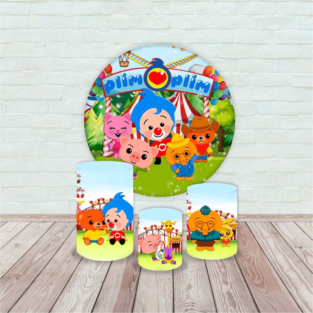 Plim Plim Kids Decor Round Backdrop Elastic Cylinders Covers Photo ...