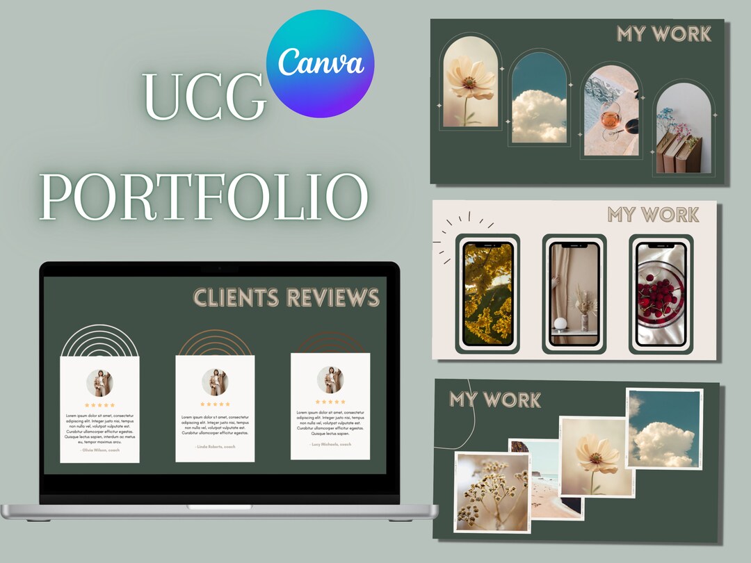 UGC Portfolio Template Canva, Portfolio UGC Website, Creator Portfolio ...