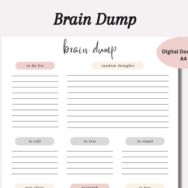 Brain Dump - Etsy