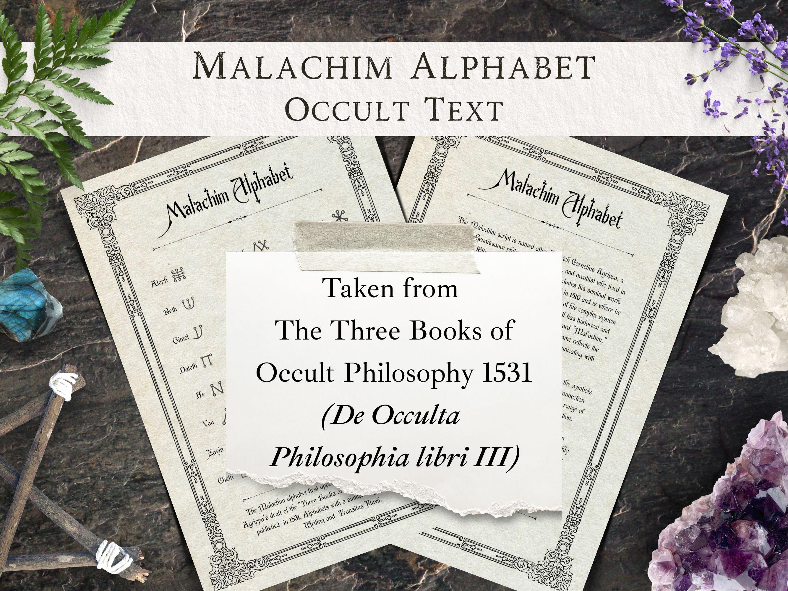 Malachim Alphabet Digital Download | Angelic Script Grimoire Page ...