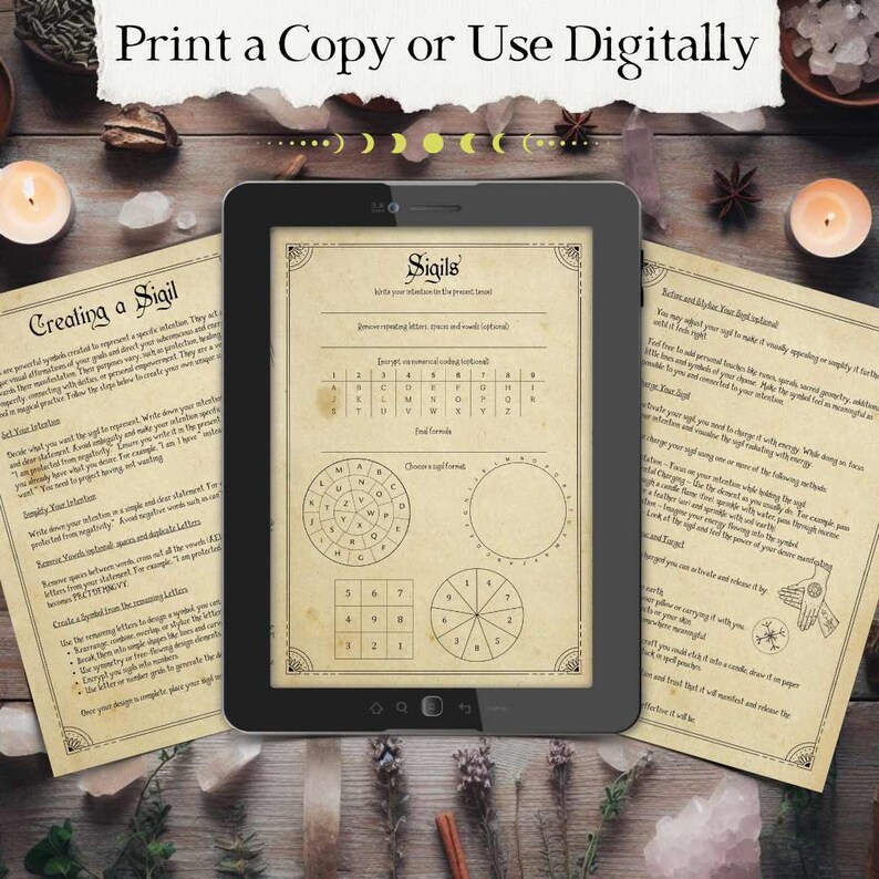 Printable Sigil Creation Guide Witchcraft and Pagan Resource Step-by ...