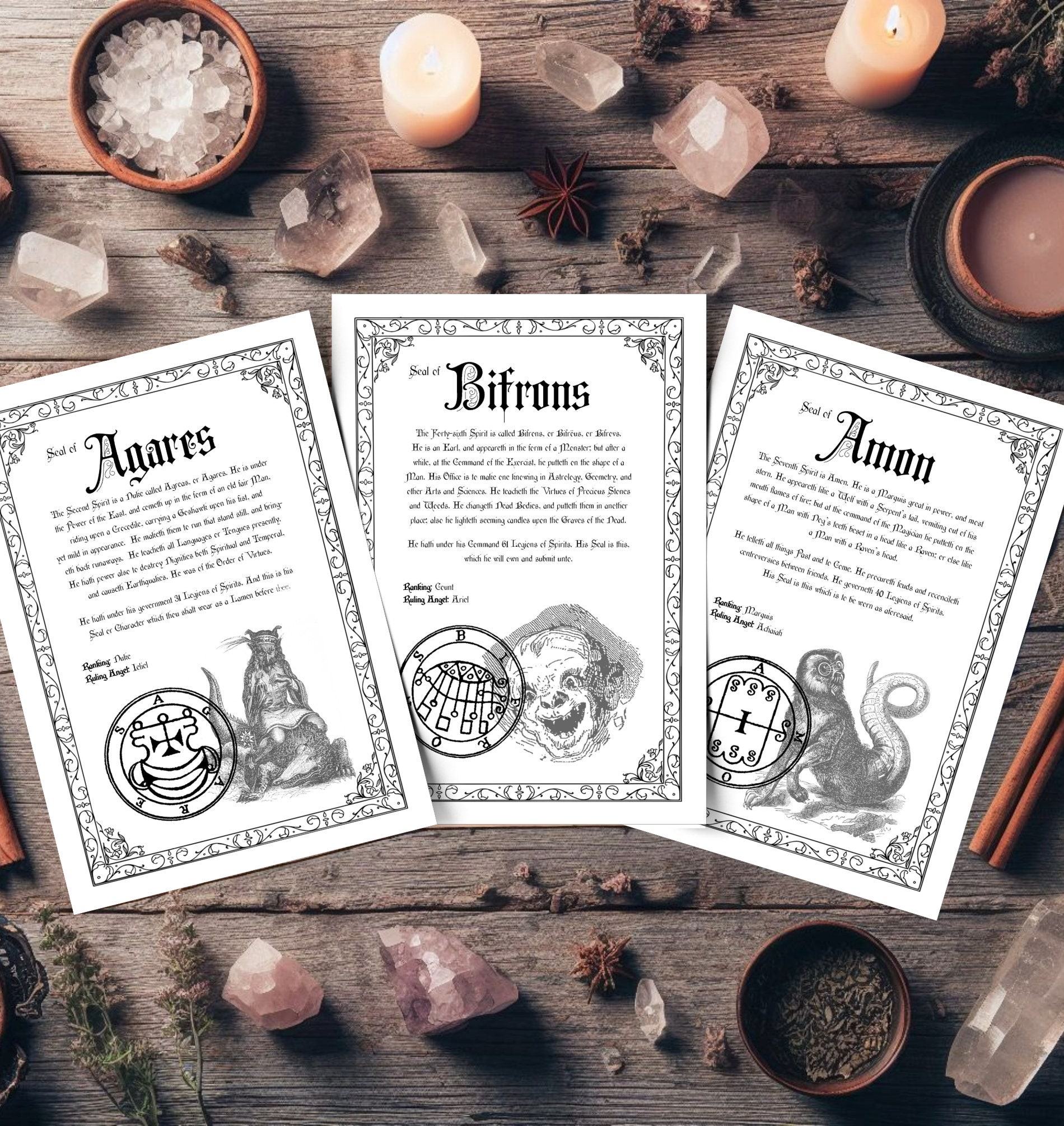 Ars Goetia Demons Digital Pages, Lesser Key of Solomon, Digital ...