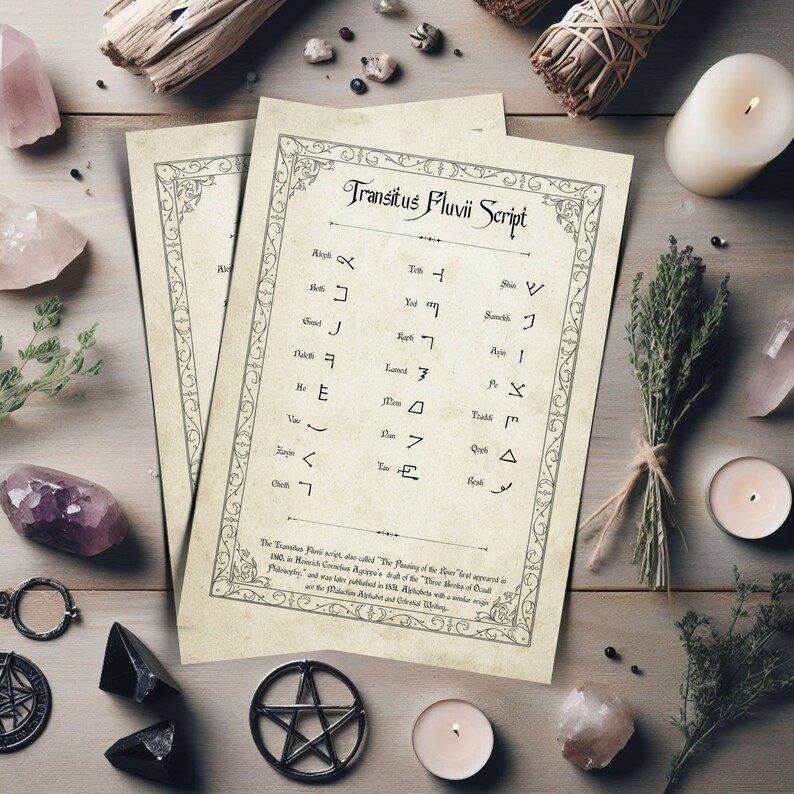 Book of Shadows Pages, Ancient Occult Text, Celestial Writing ...