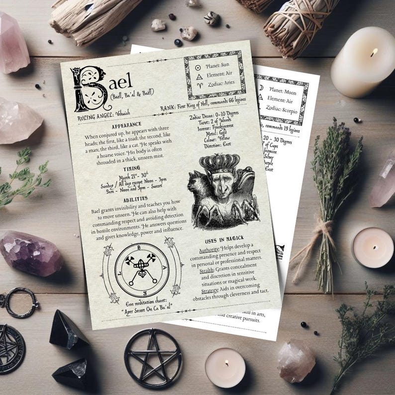 Goetia Grimoire PDF • Set 3: 18 Demons (phenex–murmur) • Digital Occult ...
