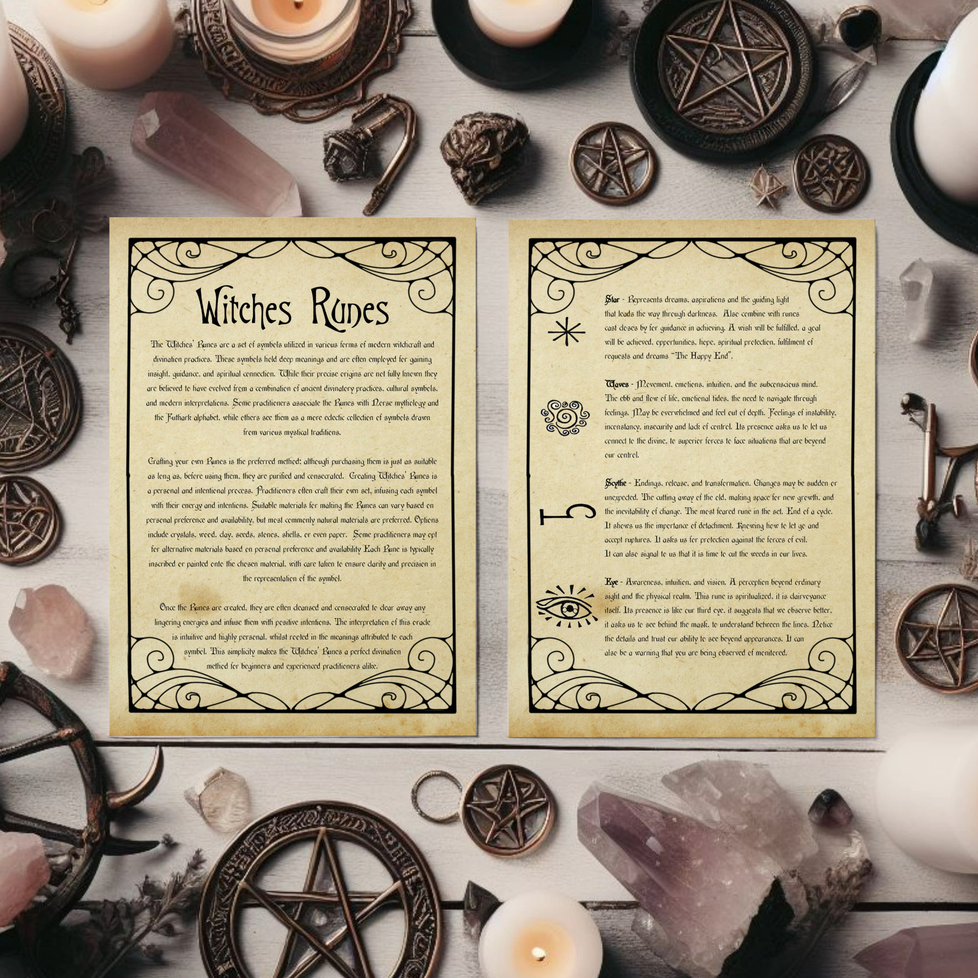 Witches Runes, Digital Download, Cleansing, Reading and Interpretation ...