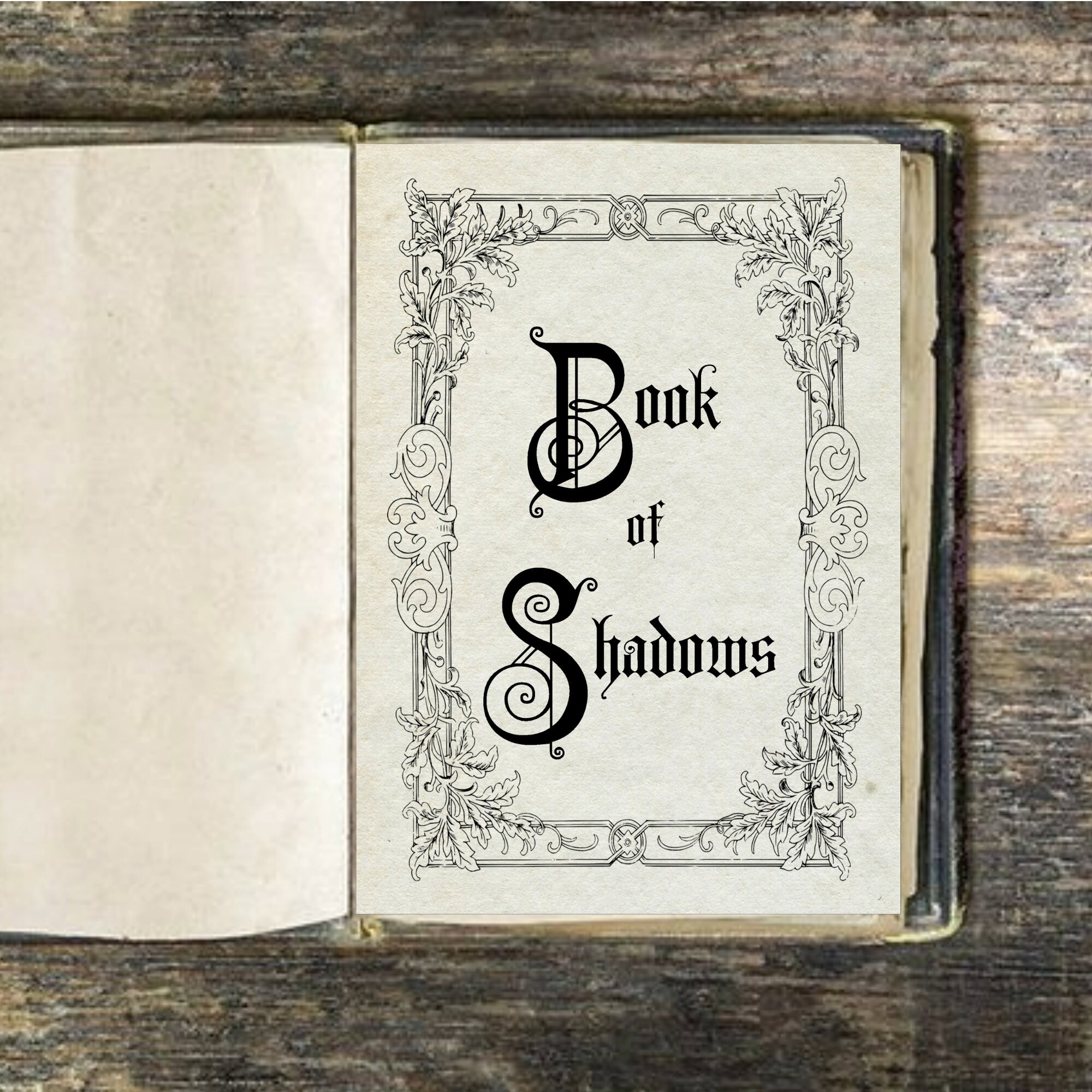 Book of Shadows Title Pages | Witchcraft Grimoire Printable | Wiccan ...