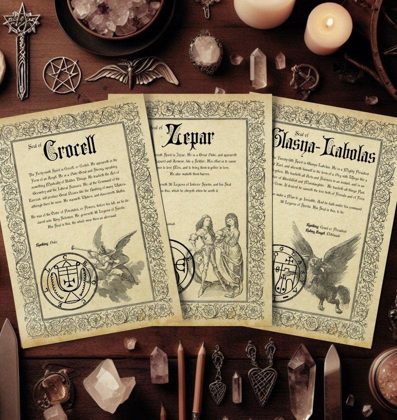 81 Pages of the Goetia Demons, Lesser Key of Solomon, Digital Download ...