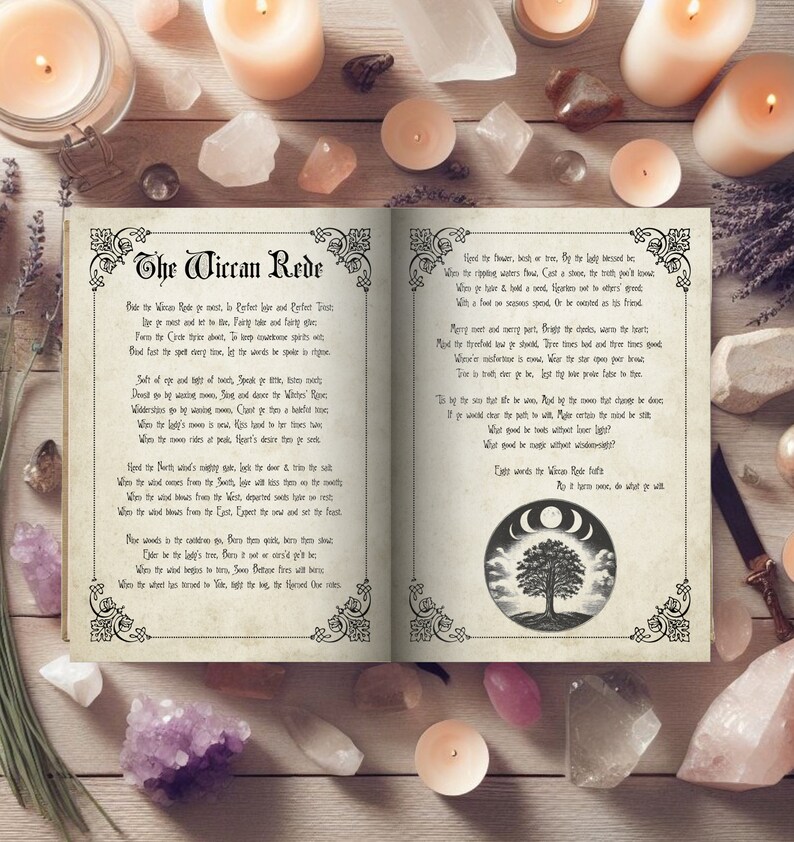 Wiccan Rede, Full Version, Book Blessing Page, Book of Shadows, Digital ...
