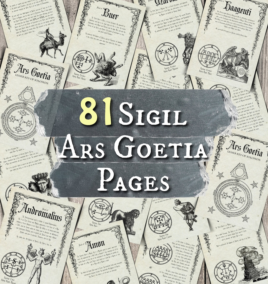 81 Goetia Demon Digital Pages, Lesser Key of Solomon, Digital Download ...