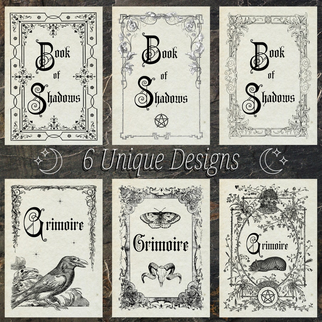 Book of Shadows Front Pages, Witchcraft Printable, Book of Shadows ...