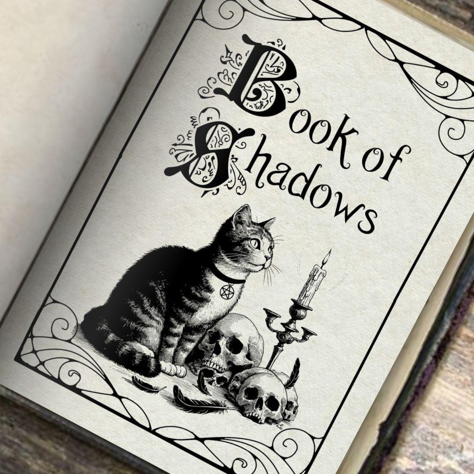 Grimoire Cover Pages: Book of Shadows Printable Designs (digital ...