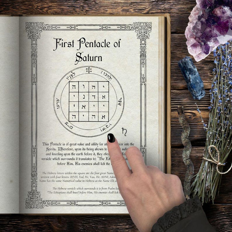 Printable Key of Solomon | Pagan Planetary Pentacles | Occult Magic ...