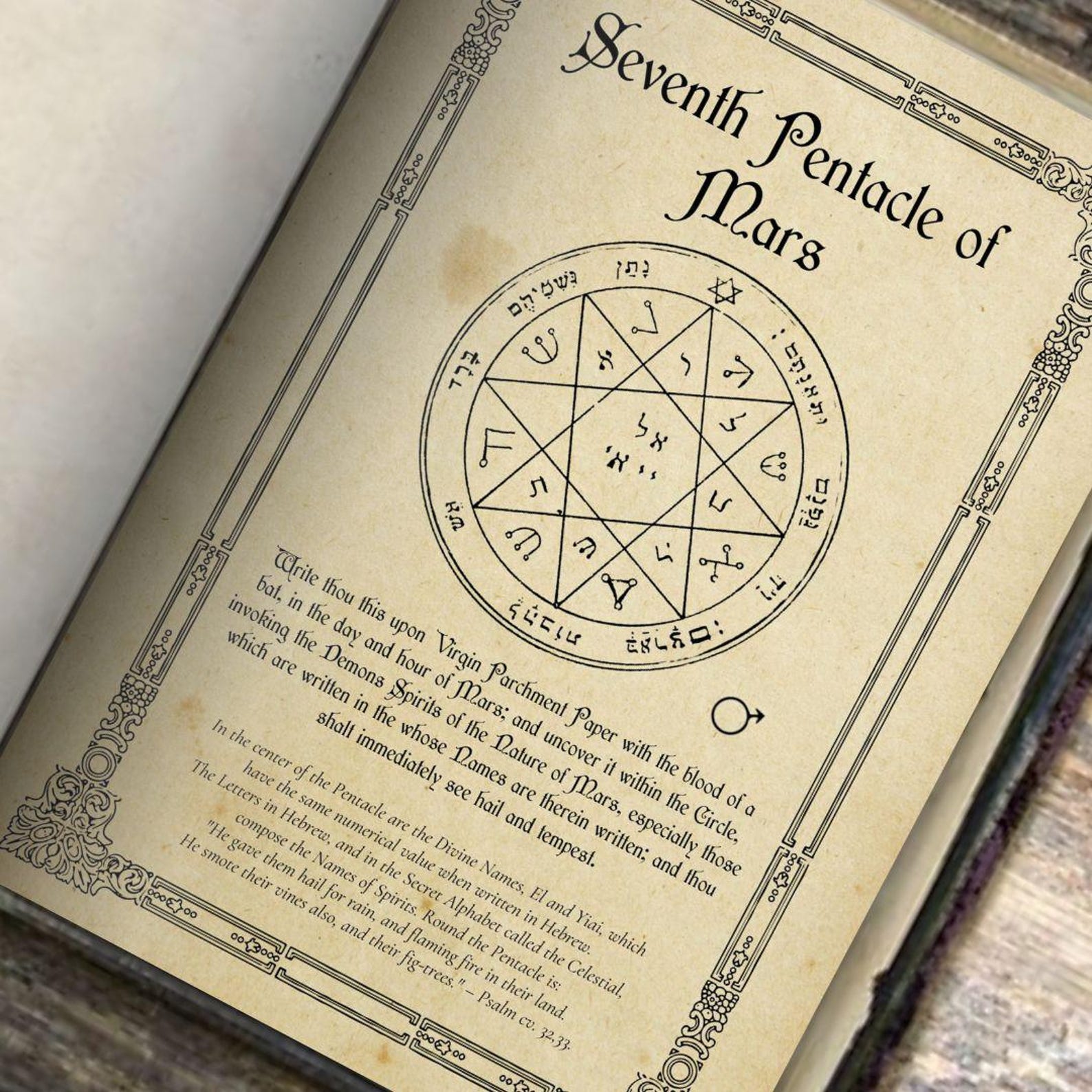 Key of Solomon Planetary Pentacles: Occult Grimoire Pages (digital ...