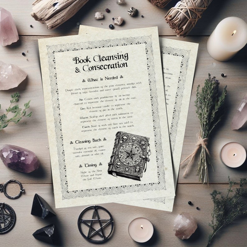 Book Cleansing & Consecration, Book of Shadows Pages, Witchcraft ...