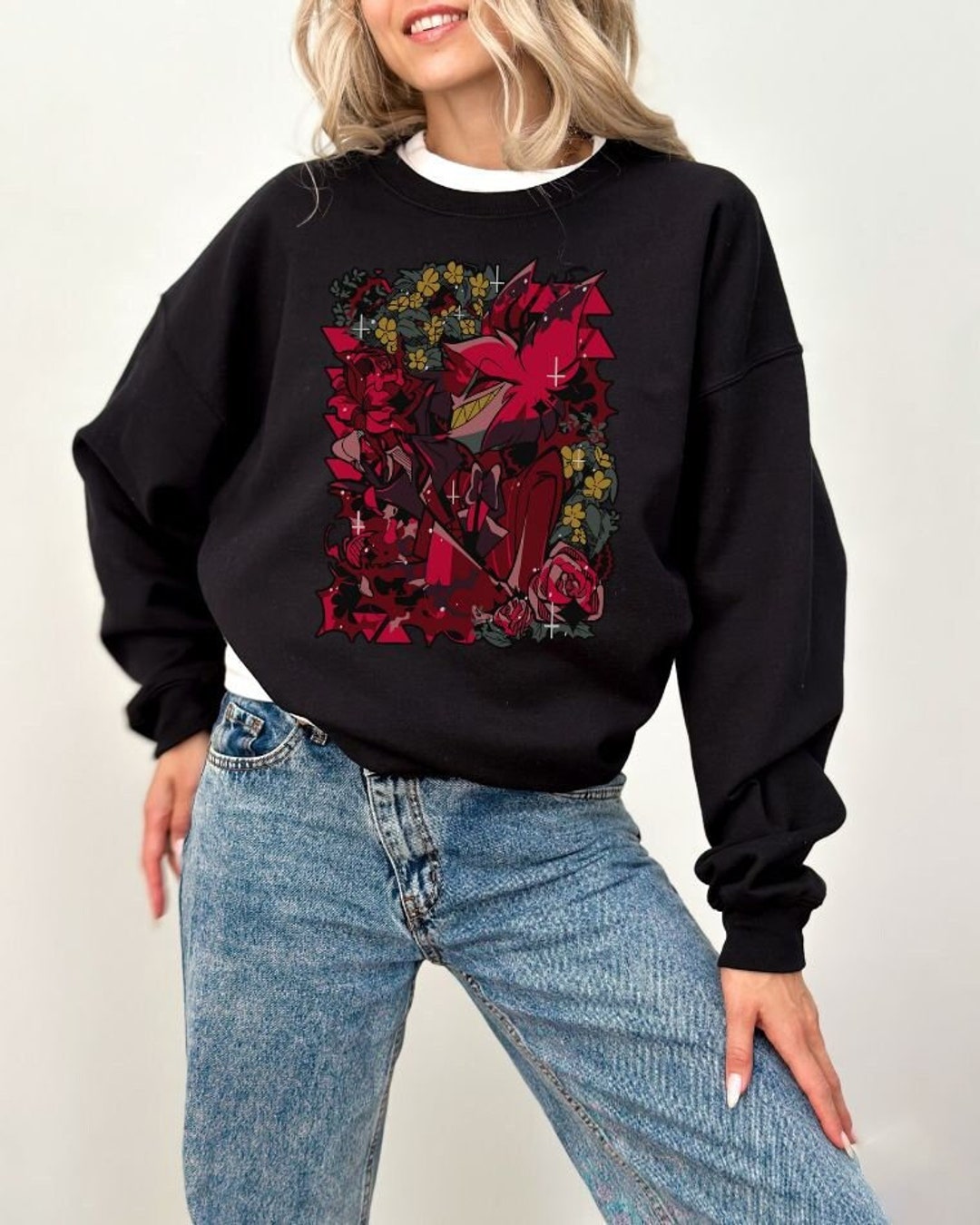 Alastor Hazbin Hotel Crewneck Sweatshirt Spring Streetwear Alastor ...