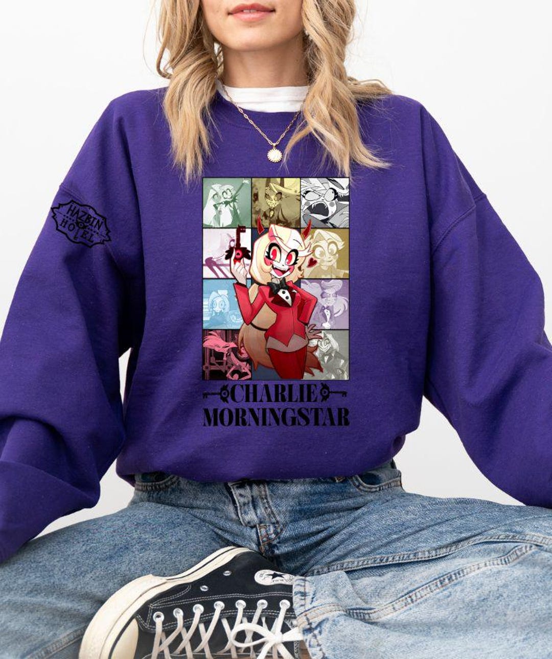 Hazbin Hotel Crewneck Sweatshirt | Charlie Morningstar Hazbin Hotel ...