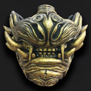 Mask Golden Lion Samurai - Etsy